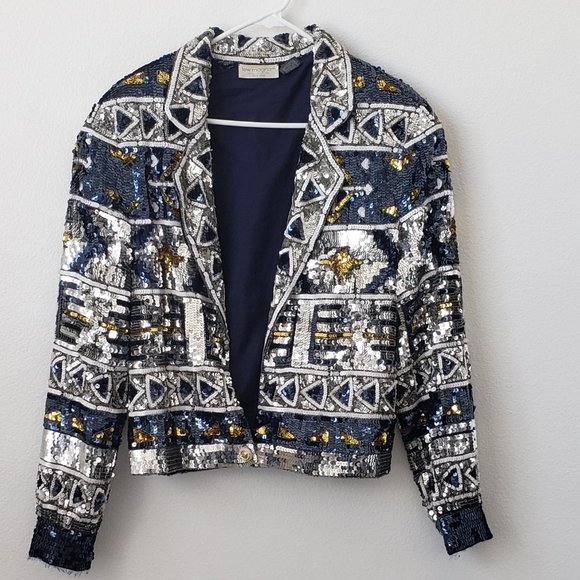 Lew Magram | Jackets & Coats | Vintage Rare Lew Magram Sequin Jacket ...